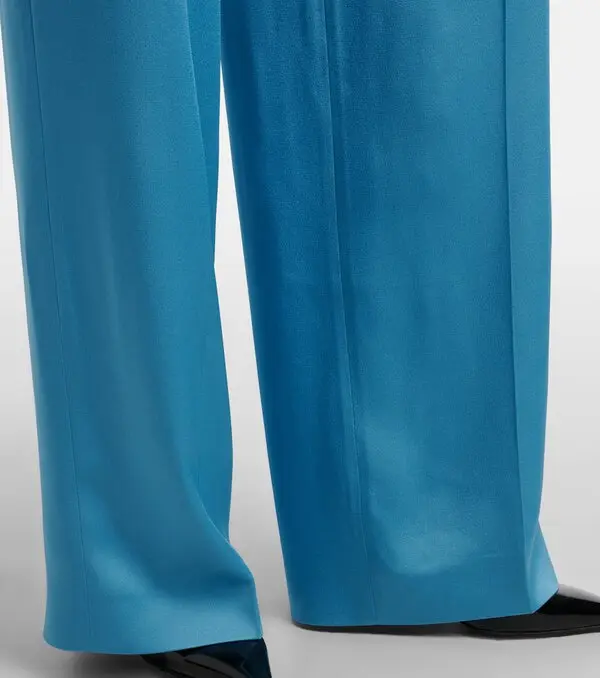 Stella McCartney Satin Wide-leg Pants - Turquoise