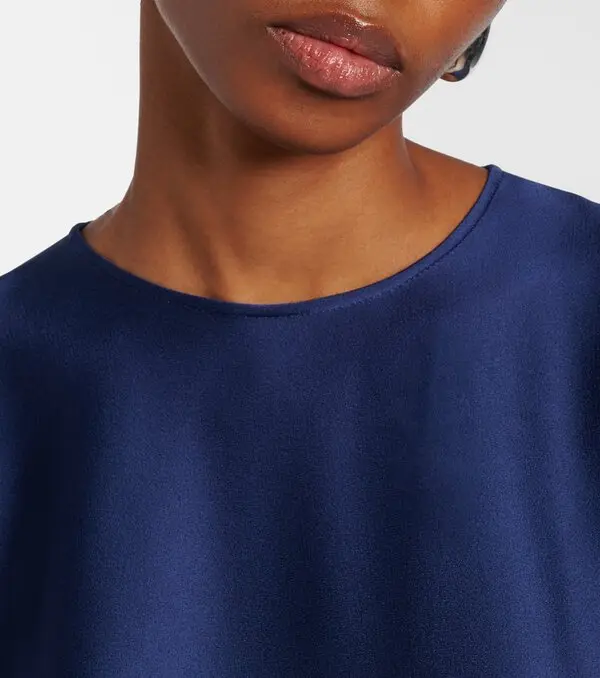 Stella McCartney Faux Pearl-embellished Satin Top