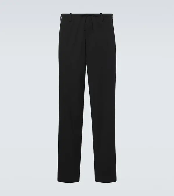 Dries Van Noten Cotton Straight Pants - Black