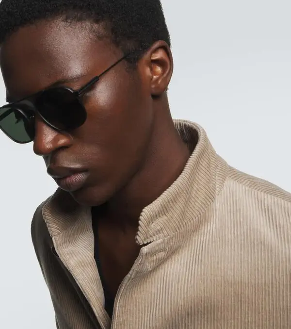 Zegna Orizzonte I Round Sunglasses - Black