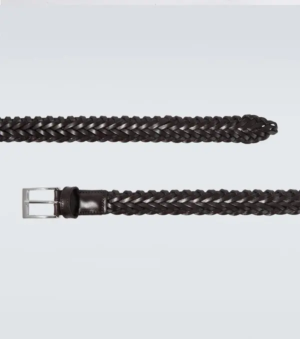 LARDINI Braided Leather Belt