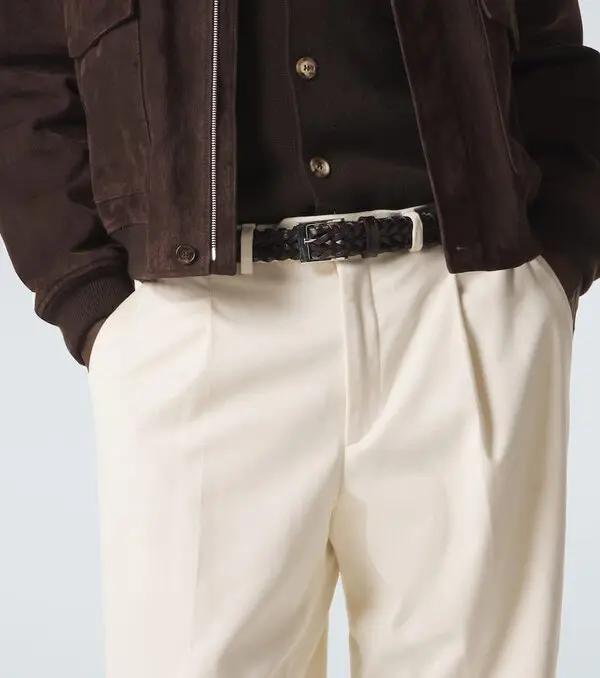 LARDINI Braided Leather Belt