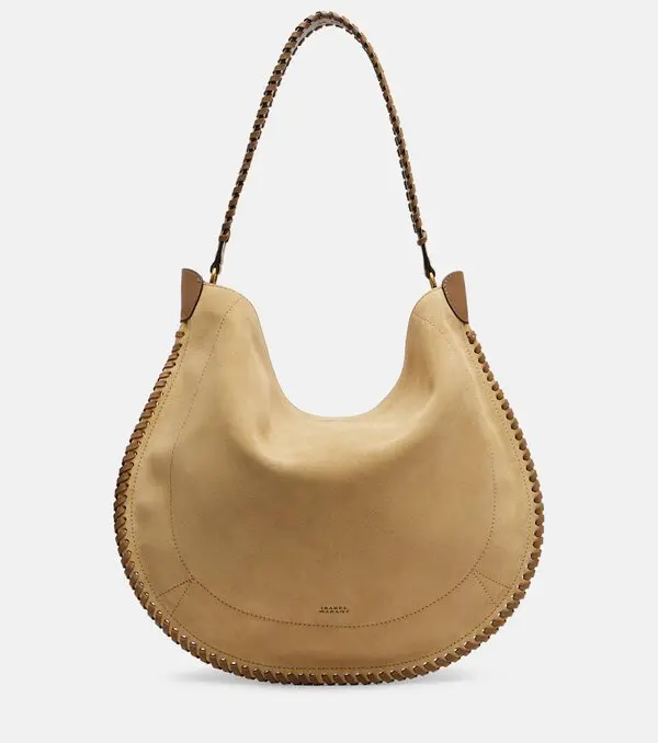Isabel Marant Étoile Oskan Medium Suede Shoulder Bag - Beige