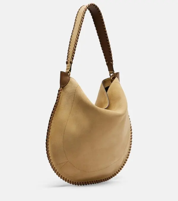 Isabel Marant Étoile Oskan Medium Suede Shoulder Bag - Beige