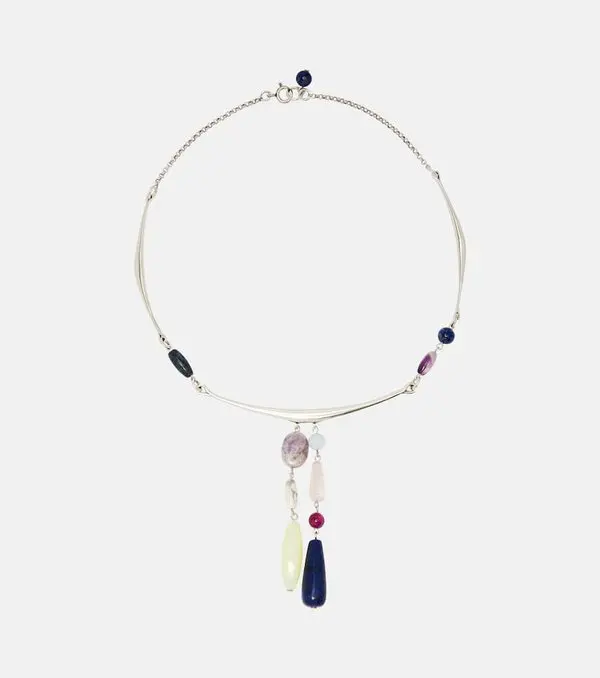 Isabel Marant Étoile Mahi Embellished Pendant Necklace - Silver