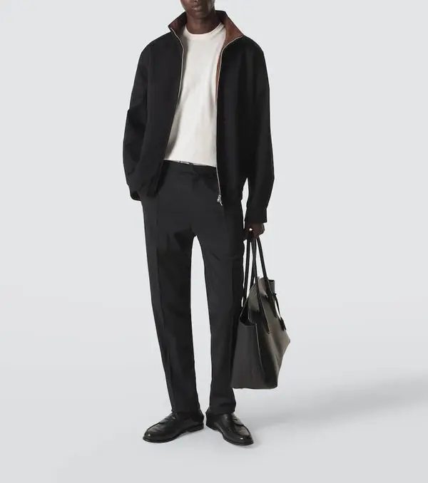 LARDINI Virgin Wool Tapered Trousers