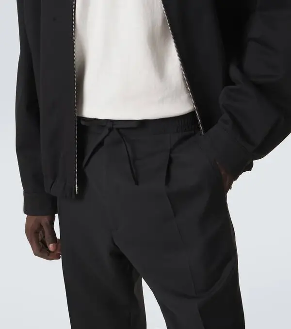 LARDINI Virgin Wool Tapered Trousers