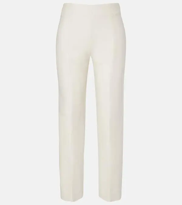 TOTEME Slim Fit Wool-silk Trousers