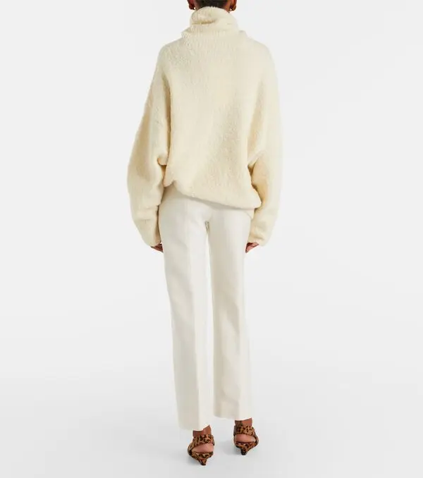 TOTEME Slim Fit Wool-silk Trousers