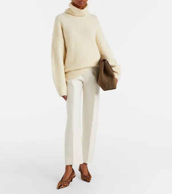 TOTEME Slim Fit Wool-silk Trousers