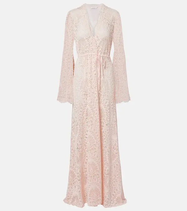 ALEXANDRA MIRO Ophelia Lace Maxi Dress - Pink