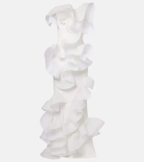 Maticevski Indulgence Ruffled Bustier Gown