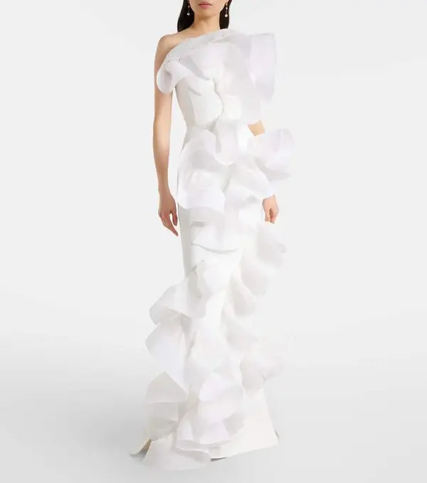 Maticevski Indulgence Ruffled Bustier Gown