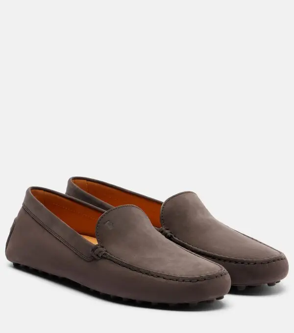TOD'S Gommino Suede Loafers - Brown