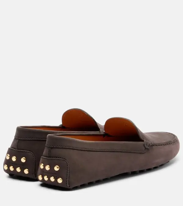 TOD'S Gommino Suede Loafers - Brown