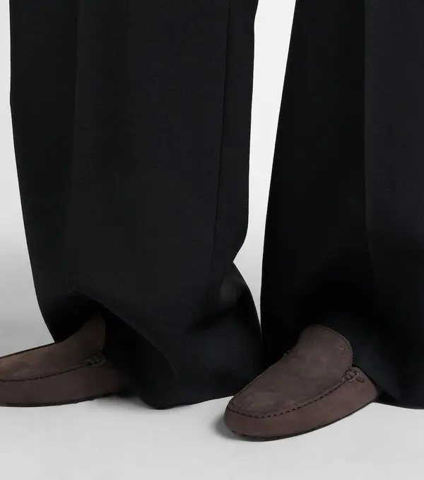 TOD'S Gommino Suede Loafers - Brown
