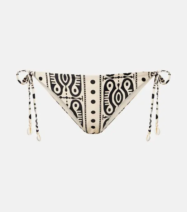 Johanna Ortiz Printed Bikini Bottoms - Beige