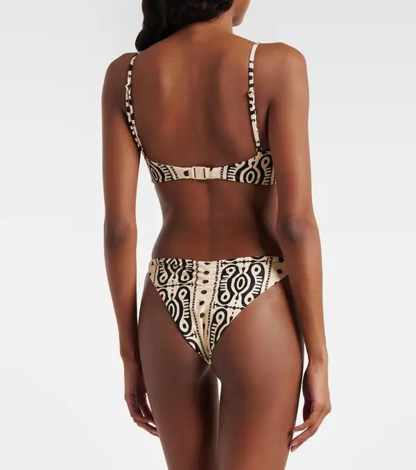 Johanna Ortiz Printed Bikini Bottoms - Beige