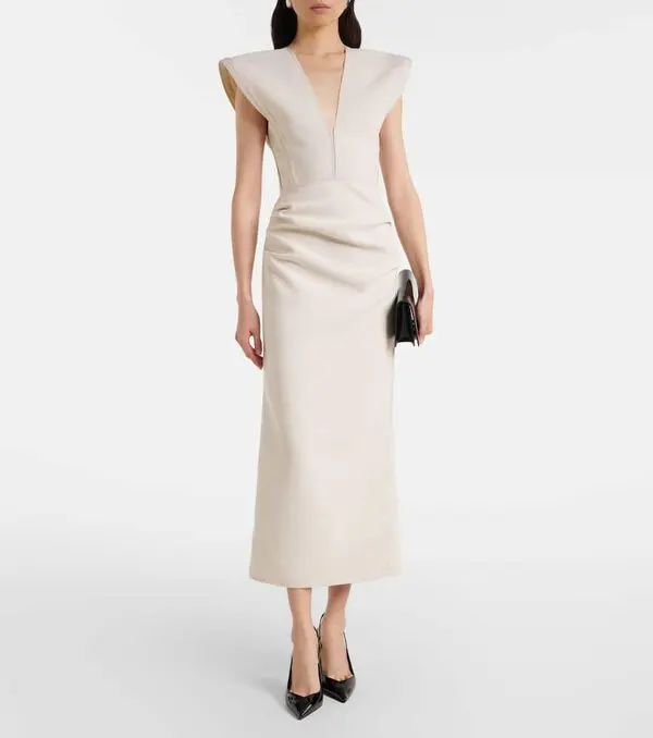 Maticevski Wingtips Draped Midi Dress