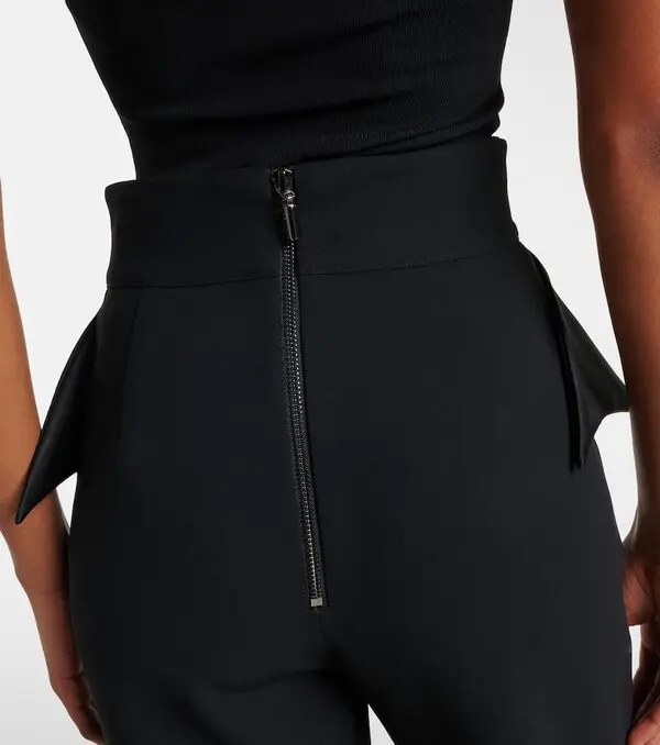Maticevski Relate Peplum Satin Slim Pants