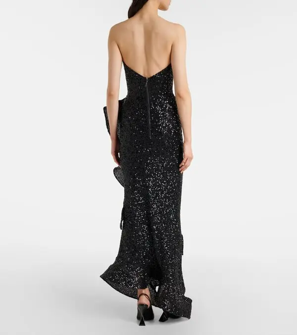 Maticevski Thistle Wave Ruffled Sequined Gown