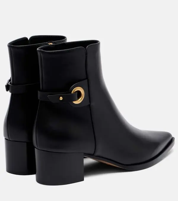 GIANVITO ROSSI Granada Leather Ankle Boots