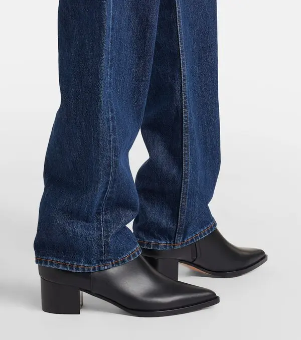 GIANVITO ROSSI Granada Leather Ankle Boots