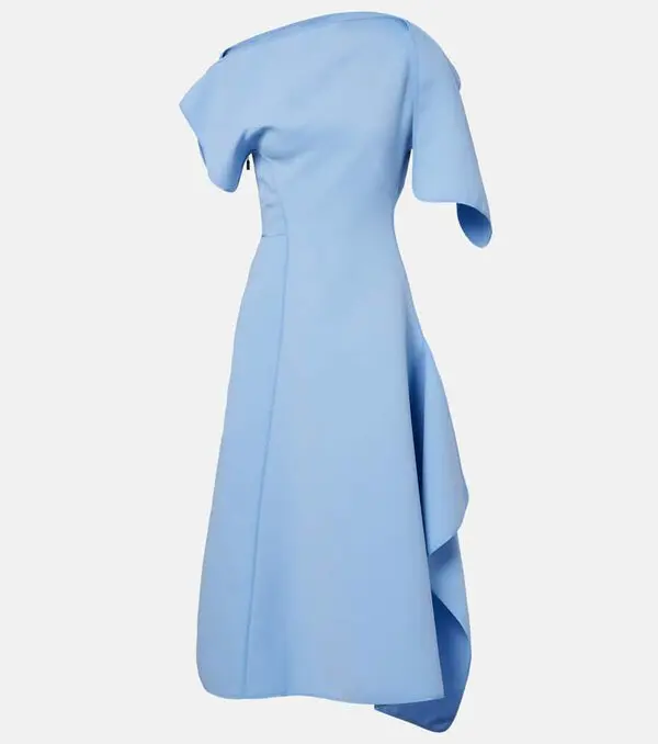 Maticevski Diadem Draped Midi Dress - Blue