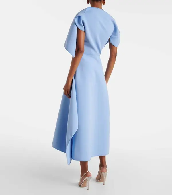 Maticevski Diadem Draped Midi Dress - Blue