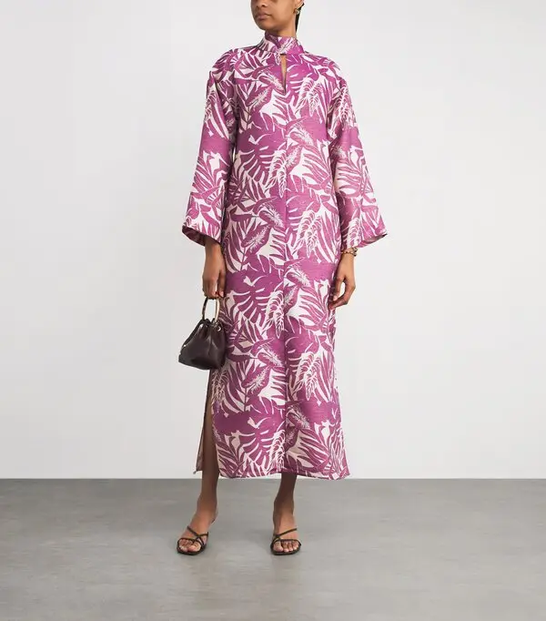 TALLER MARMO Flamingo Open-collar Kaftan