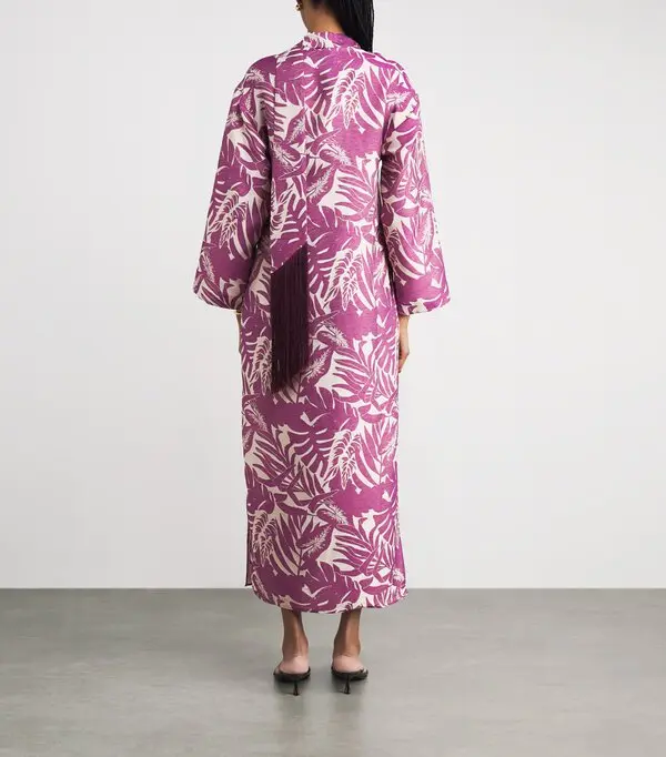 TALLER MARMO Flamingo Open-collar Kaftan