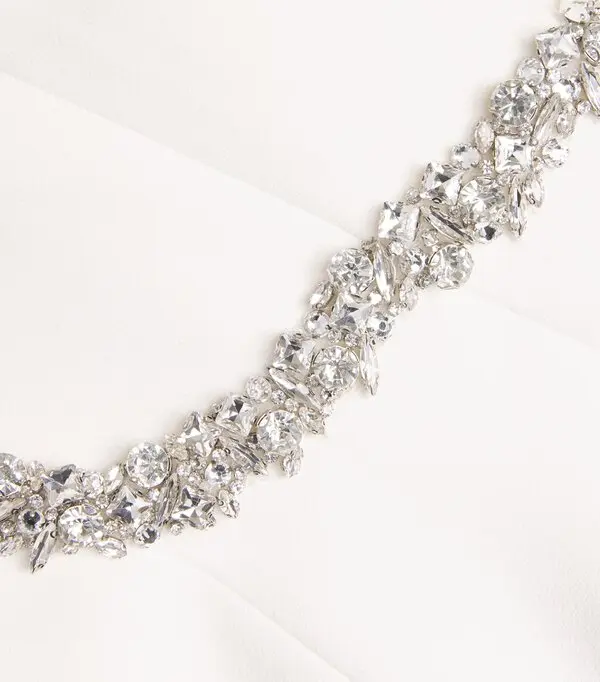 Safiyaa Crystal-embellished Riley Gown - White