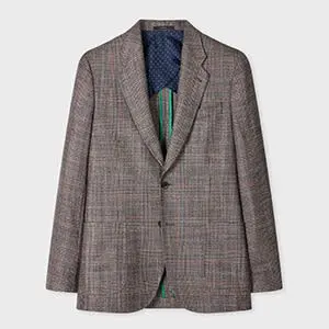 Paul Smith Check 'silk Air' Buggy-lined Blazer