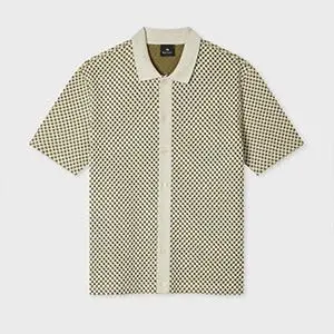 Paul Smith Khaki Jacquard Button-through Polo Shirt