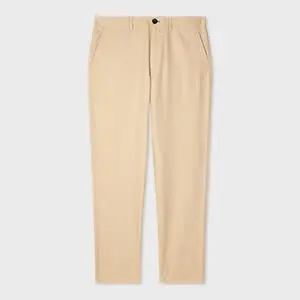 Paul Smith Tapered Cotton-linen Trousers - Brown