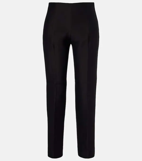 TOTEME Wool And Silk Slim Pants - Black