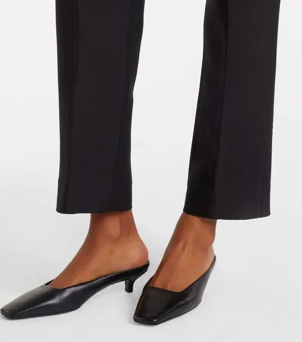 TOTEME Wool And Silk Slim Pants - Black