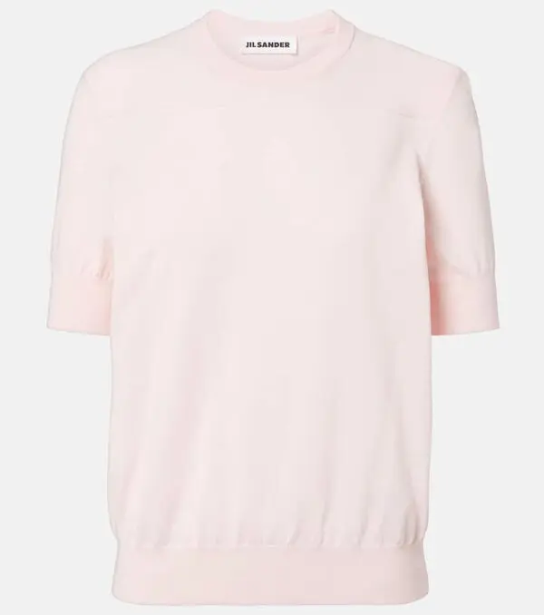 JIL SANDER Cotton Crewneck Sweater - Pink