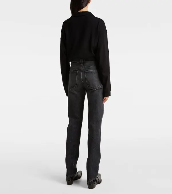 Khaite Farley Straight Jeans - Black