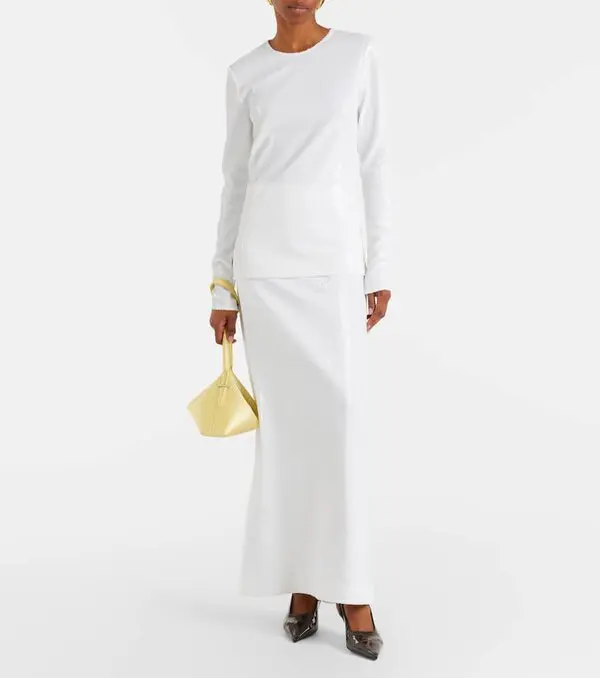 TOTEME Sequined Maxi Skirt - White