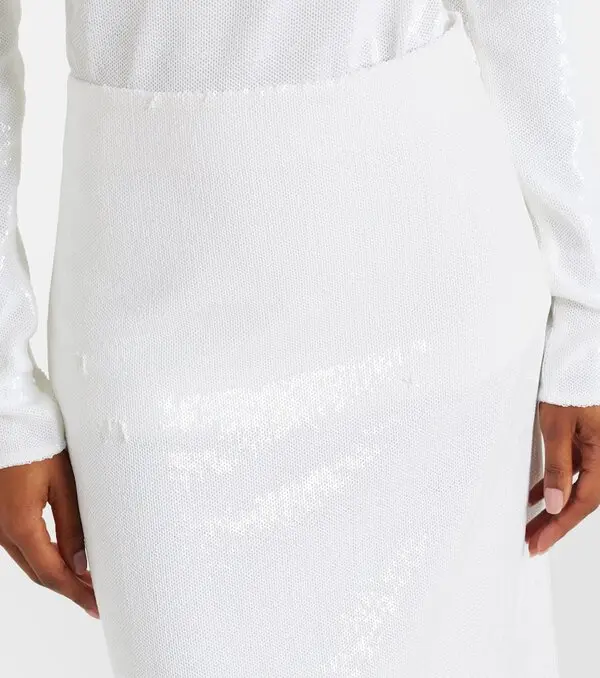 TOTEME Sequined Maxi Skirt - White