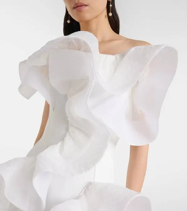Maticevski Indulgence Ruffled Bustier Gown