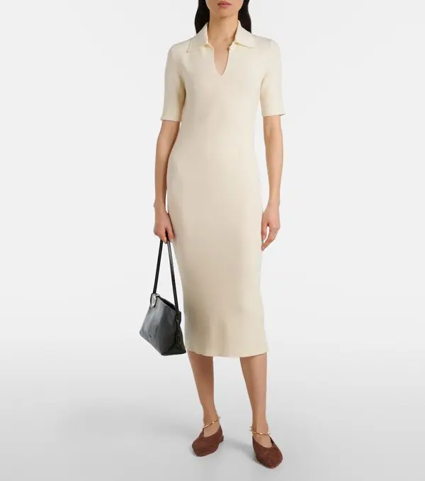 JIL SANDER Perforated Suede Slingback Flats - Brown