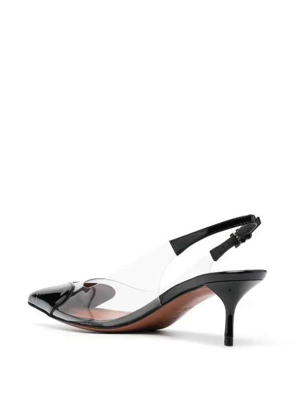 Alaïa Le Coeur Patent Leather Slingback Pumps - Black