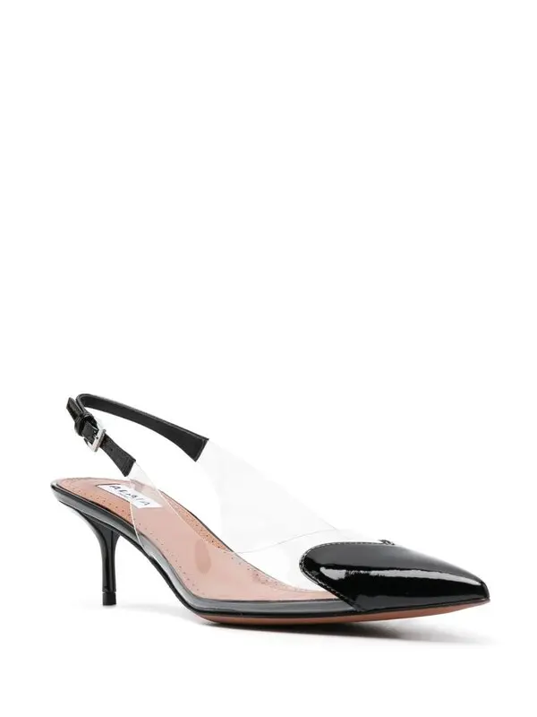 Alaïa Le Coeur Patent Leather Slingback Pumps - Black