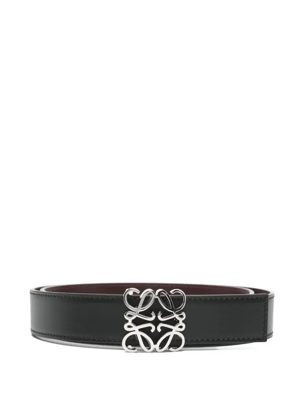Loewe Anagram Leather Belt - Black