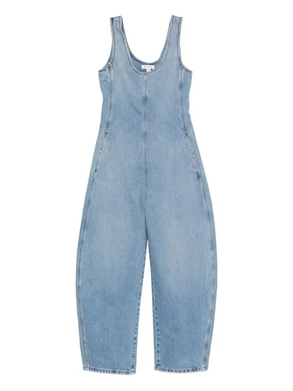 Alaïa Denim Round Jumpsuit - Sky Blue