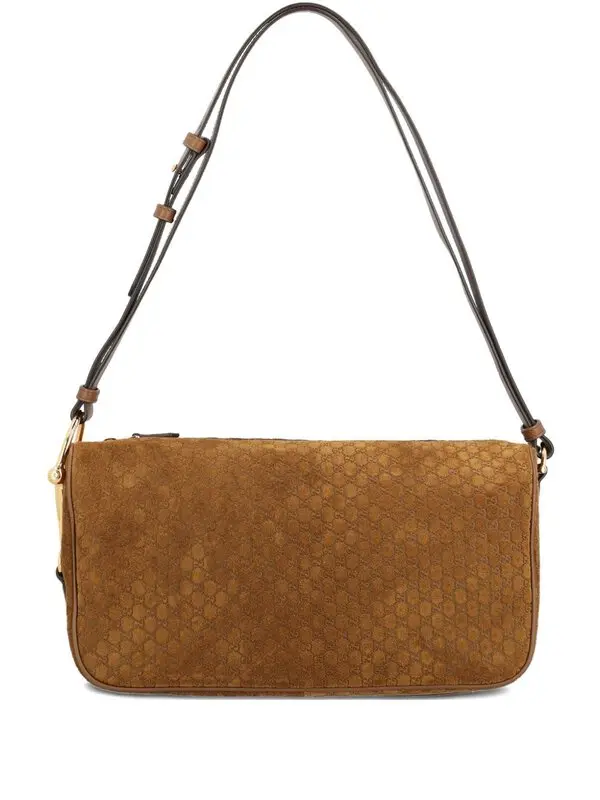 Gucci Half Horsebit Medium Leather Shoulder Bag - Brown