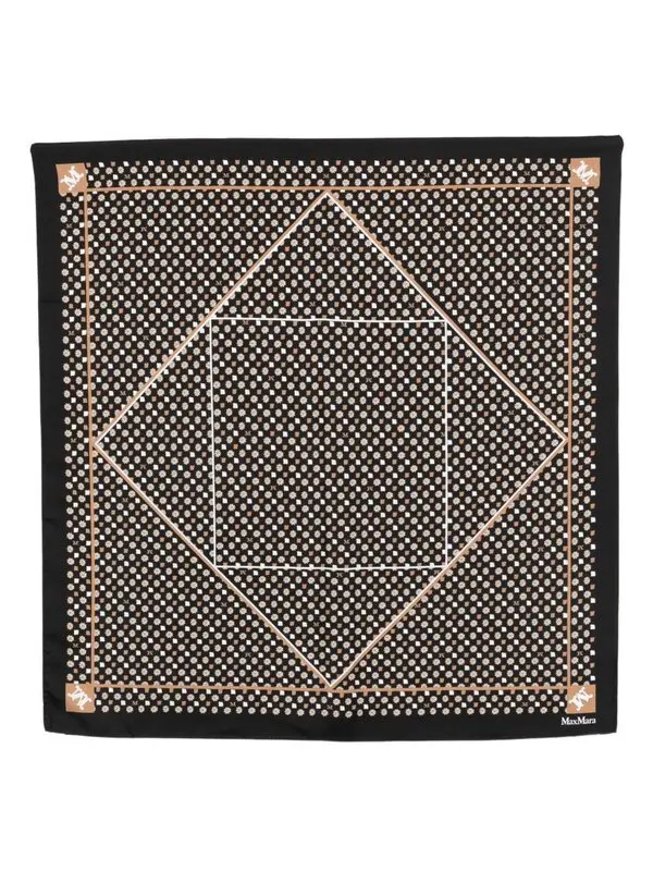 Max Mara Silk Foulard - Black