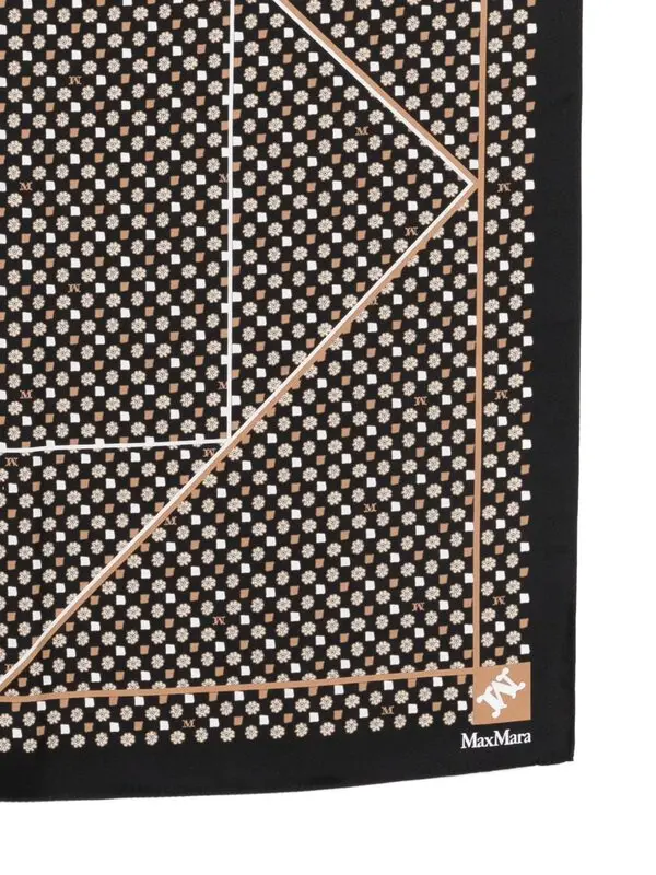 Max Mara Silk Foulard - Black